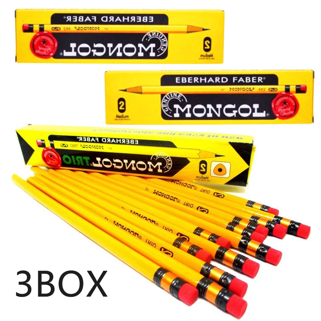 1box/12pcs Mongol octagon Pencil Eberhard Faber (#2 Medium) School ...