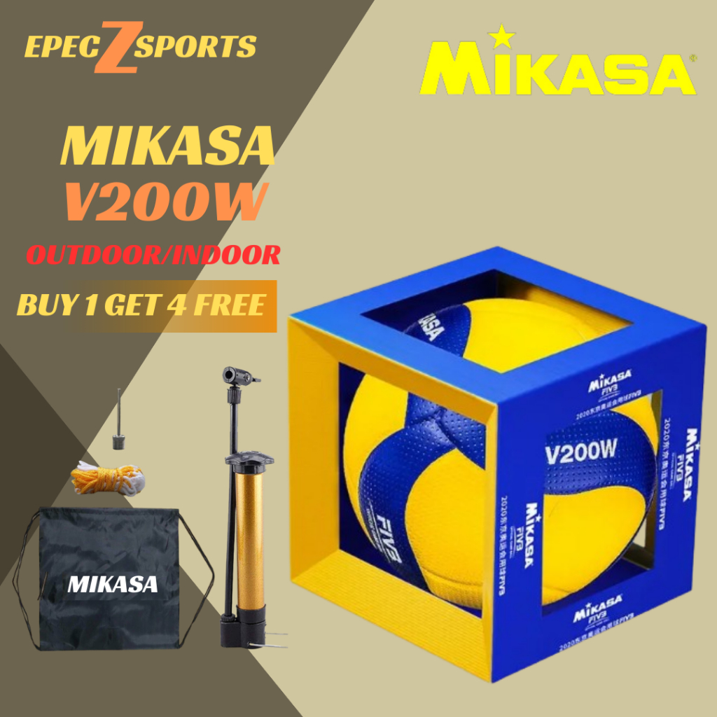 Mikasa V200W Official Size 5 Leather Volleyball Ball for Outdoor/indoor | Shopee Philippines