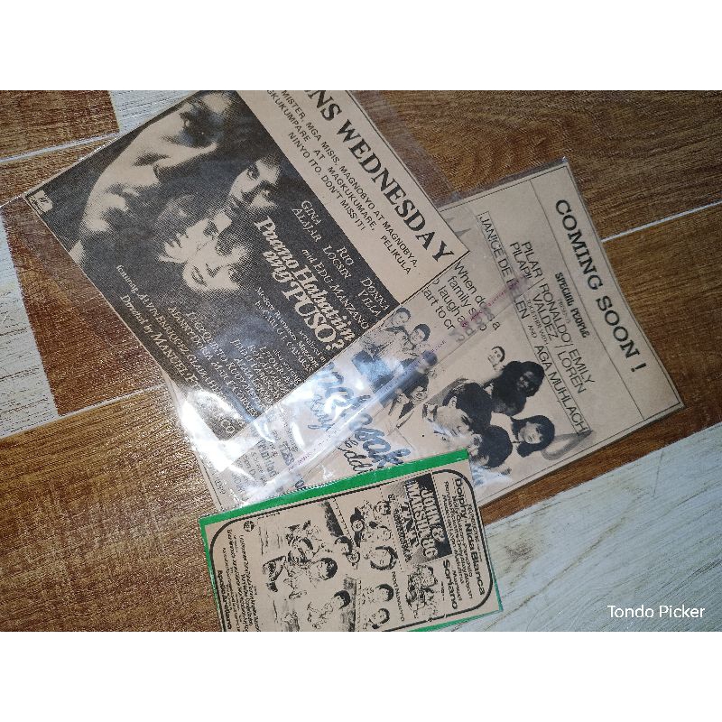 Vintage Pinoy movie and Advertisement Magazine/Newspaper cut outs ...