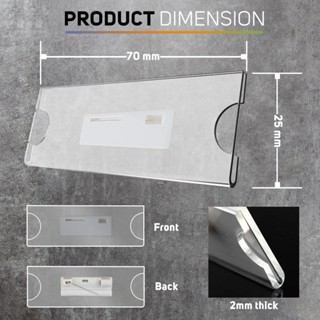 5pcs Photo Insert Acrylic Name Plate Blank Insertable Name Badge ...