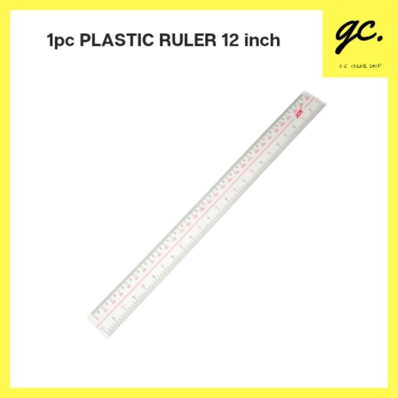 GC 1pc Plastic Ruler 12 inch for School and Office Use | Shopee Philippines