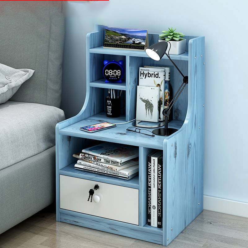 Locked drawer bedside table minimalist bedroom bedside dressing table ...