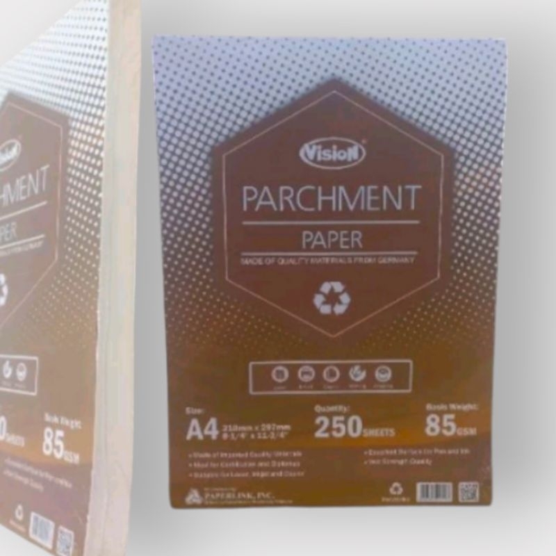 250 Sheets Vision Parchment Paper 85 GSM A4 | Shopee Philippines