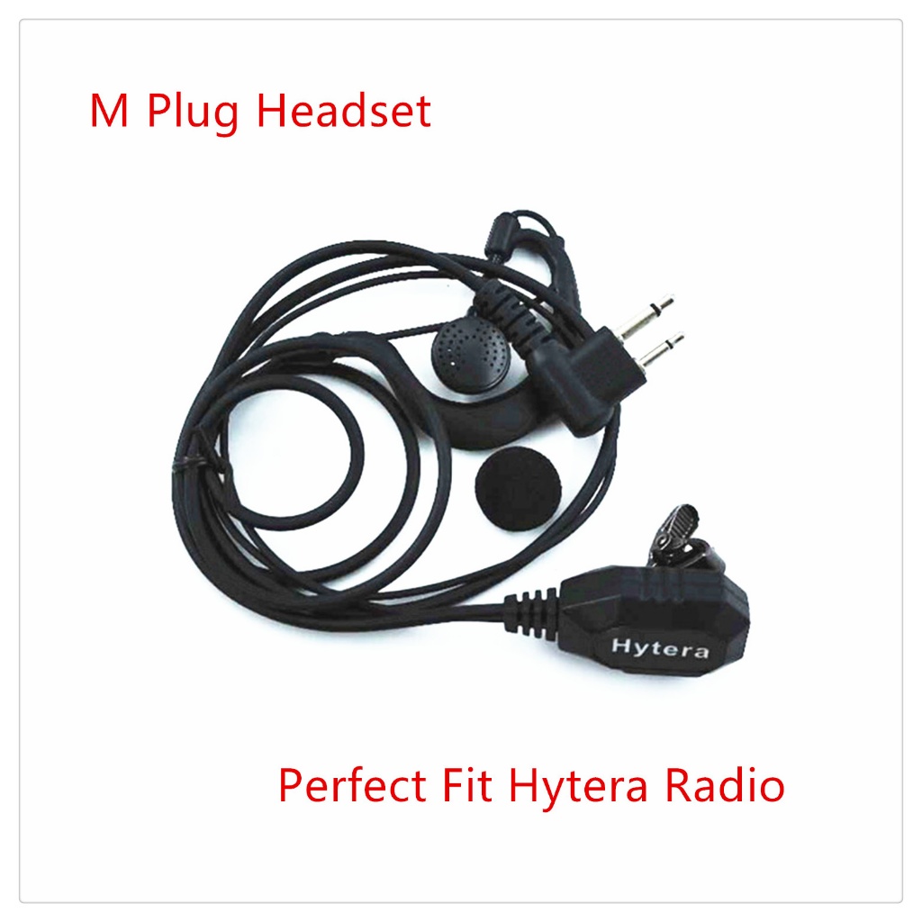 2 Pin Earpiece Headset M Plug Perfect Fit HYT Hytera Walkie Talkie Two ...