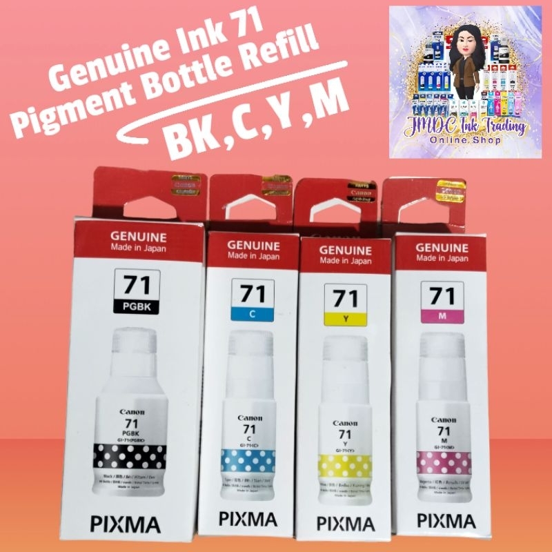 Canon GI- 71 Ink Bottle Pigment (B,C,M,Y Set of 4 pcs) compatible Canon ...