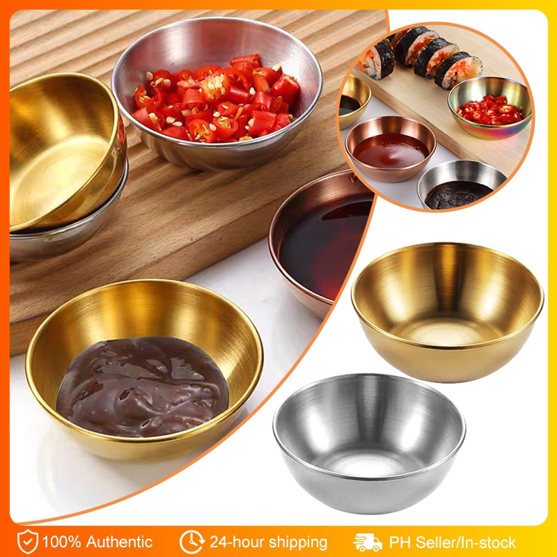Sauce Dish Appetizer Serving Tray Stainless Steel Sauce Dishes Spice ...