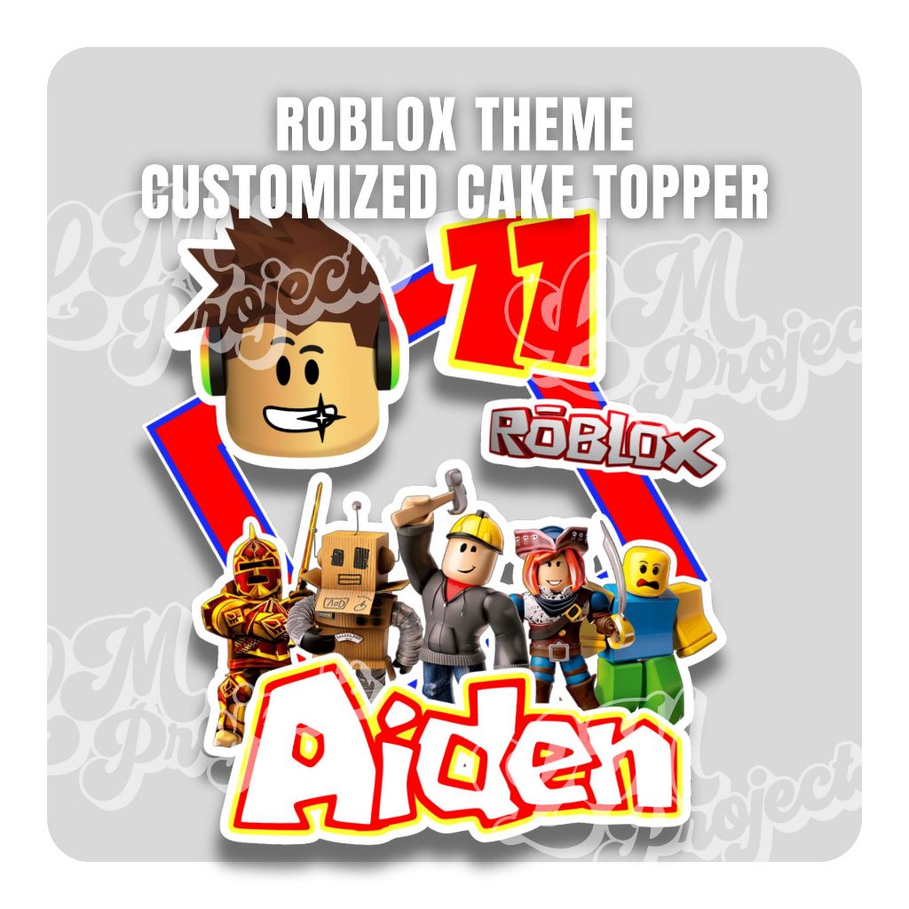 Roblox Themed Cake Topper 3D Layered Customized | Shopee Philippines