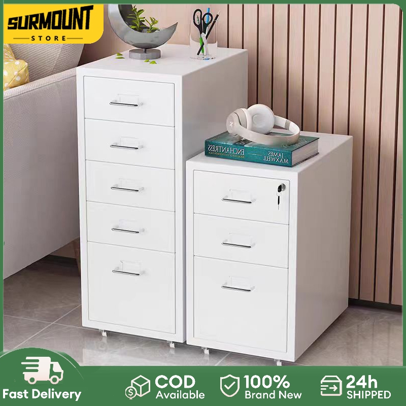 Metal Cabinet With Lock 3/5/6L Unit-Minimalist Home Office Drawer File ...