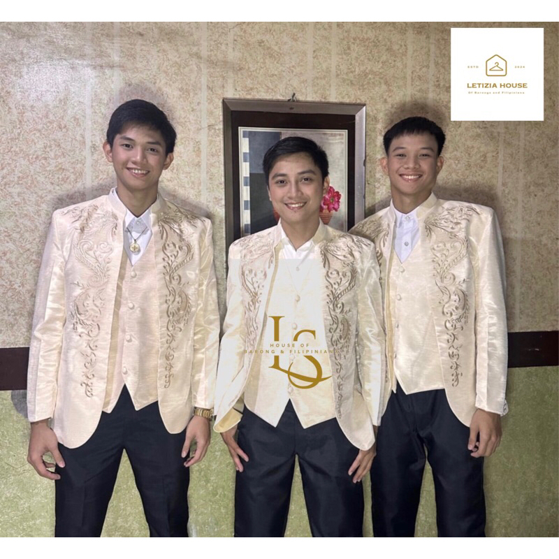 Coat Barong with Vest (ONHAND,READY TO SHIP) | Shopee Philippines