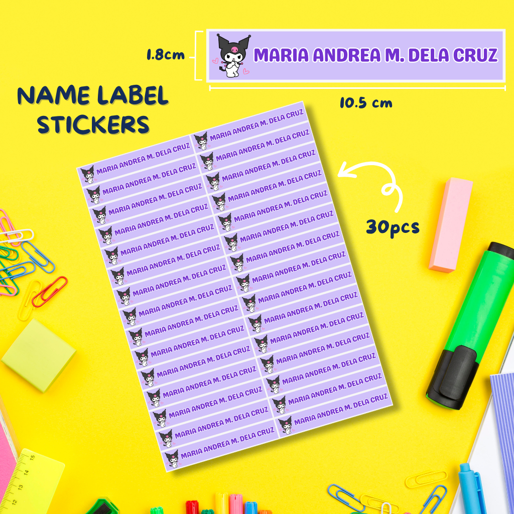 Kuromi Cinnamoroll Hello Kitty Pompompurin My Melody Customized Name ...