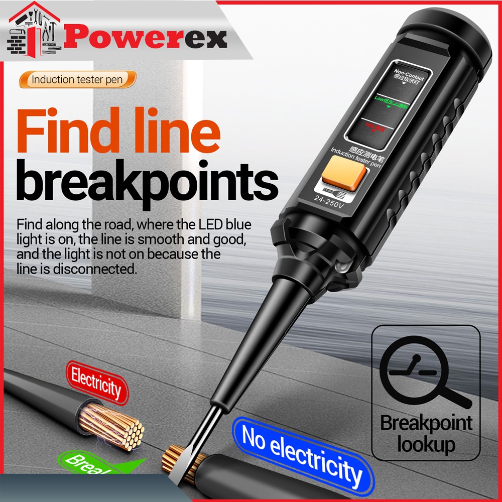 24-250V Induction Test Pen Highlight Color Light Professional AC ...