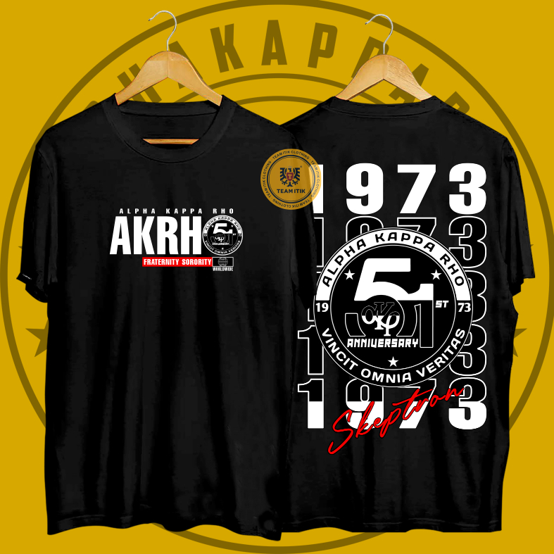 TEAM ITIK CLOTHING Alpha Kappa Rho (1973 51 set final) skeprton ...