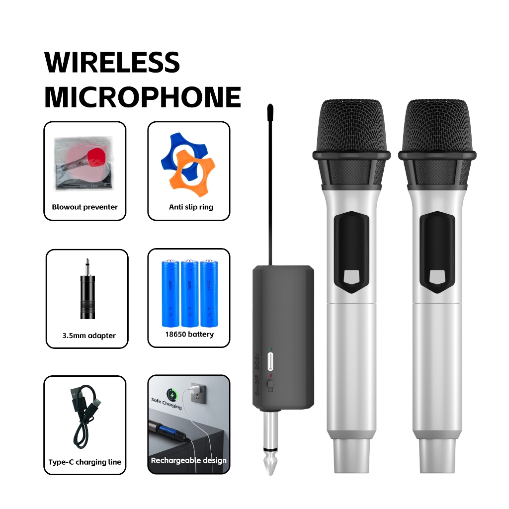 Wireless microphone for bluetooth speaker videoke pc mixer karaoke ...