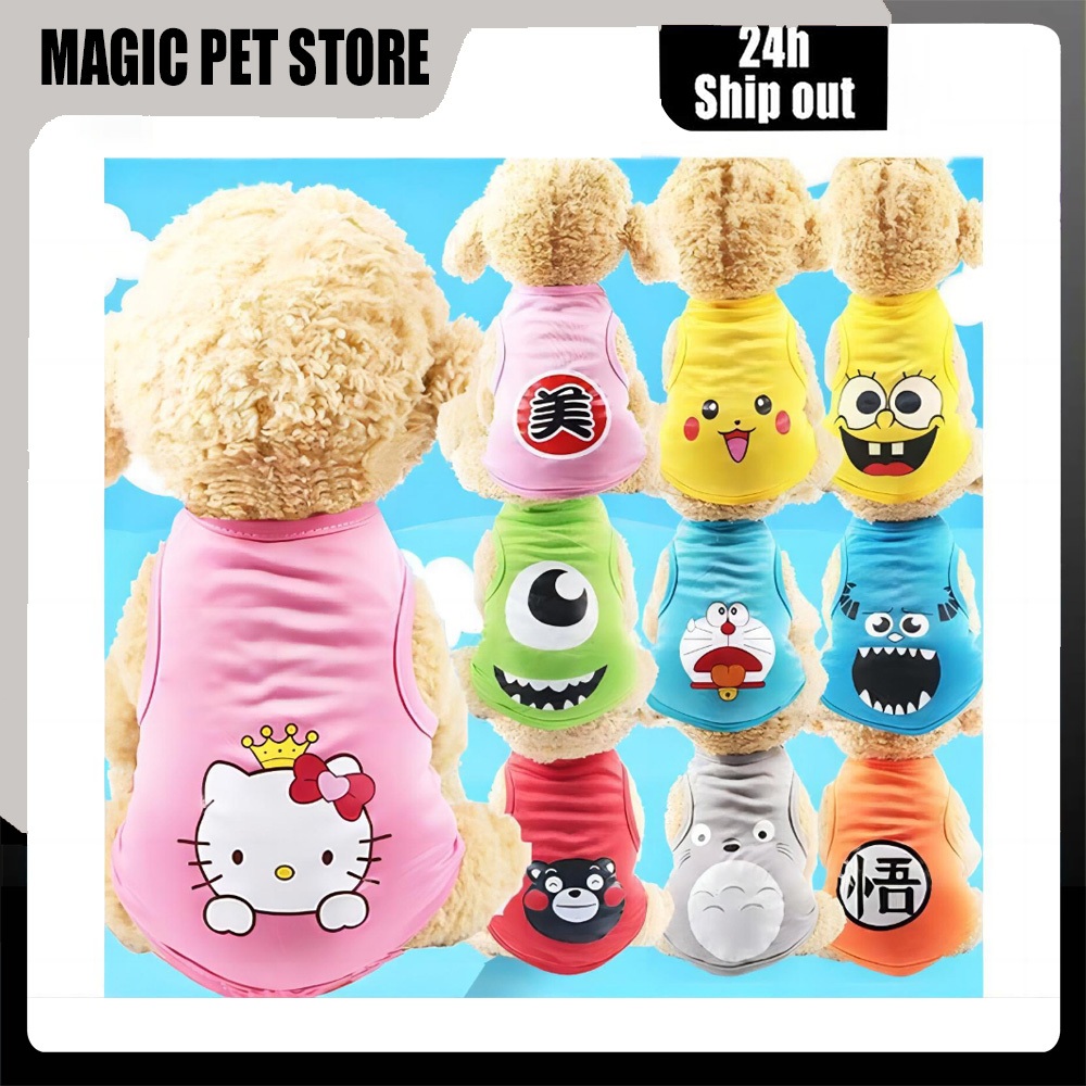 New Cartoon Pet Dog Clothes Teddy puppy dog clothes multiple pet vest ...