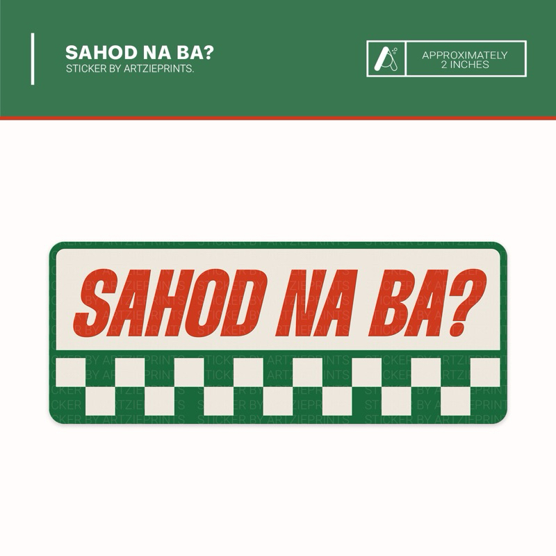 Sahod Na Ba? Sticker | Matte Laminated Waterproof | For : Laptop ...