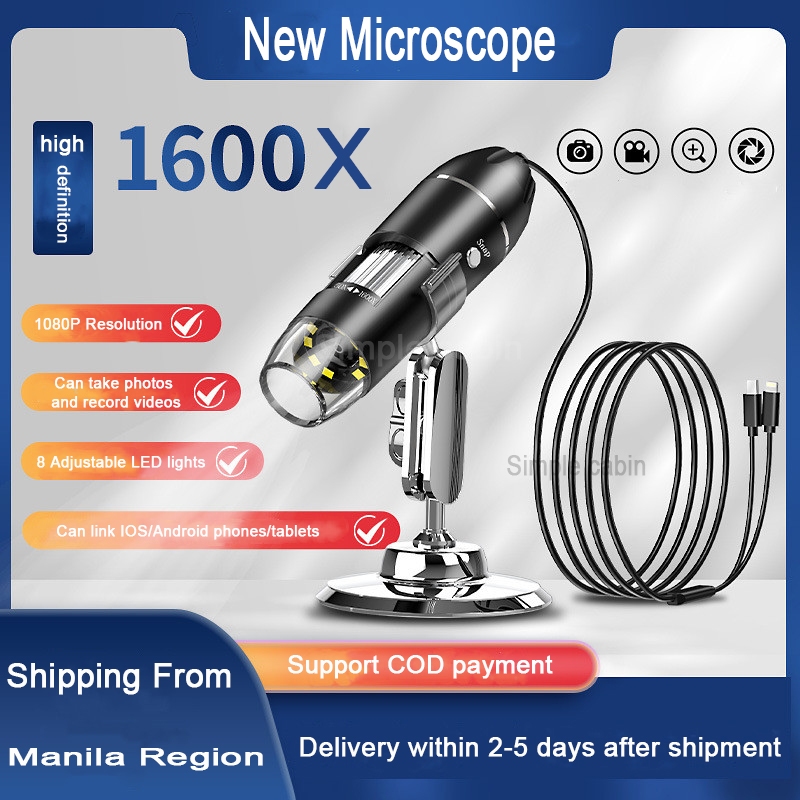1600X HD Electronic Digital Microscope Handheld USB （Samsung phone not ...