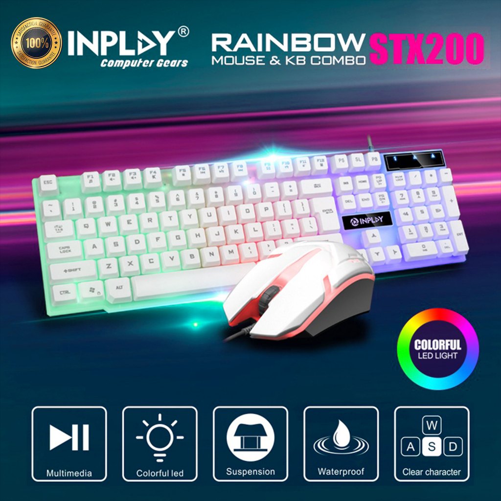 KCPH_INPLAY STX200 RGB Suspended BackLight Gaming Combo KEYBOARD ...