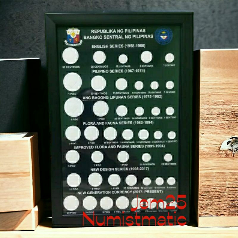 PHILIPPINES OLD COINAGE | 7 SERIES | GLASS PHOTO FRAME WALL DISPLAY ...