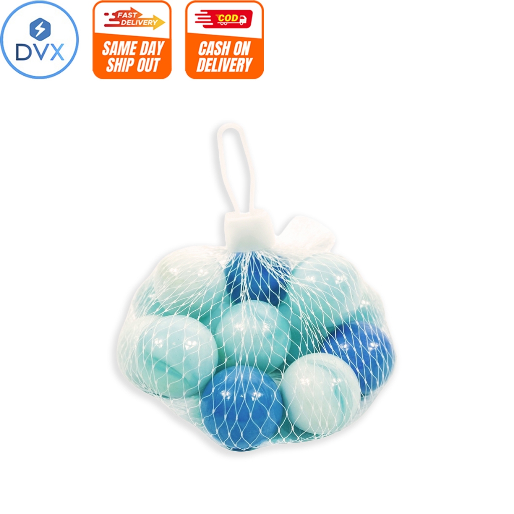 COD DVX #25 15pcs Large Assorted Glass Marble Vintage Game Mancala ...