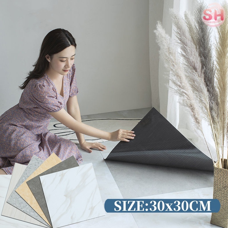 30X30CM Marble Vinyl tiles Floor Stickers Self Adhesive waterproof ...