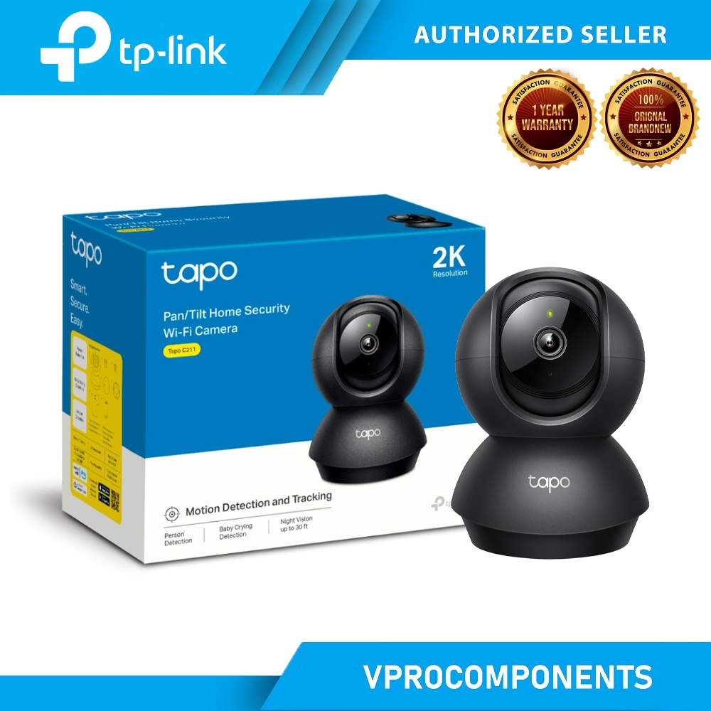 TP-Link Tapo C211 Black Pan/Tilt Home Security Wi-Fi Camera | Shopee ...