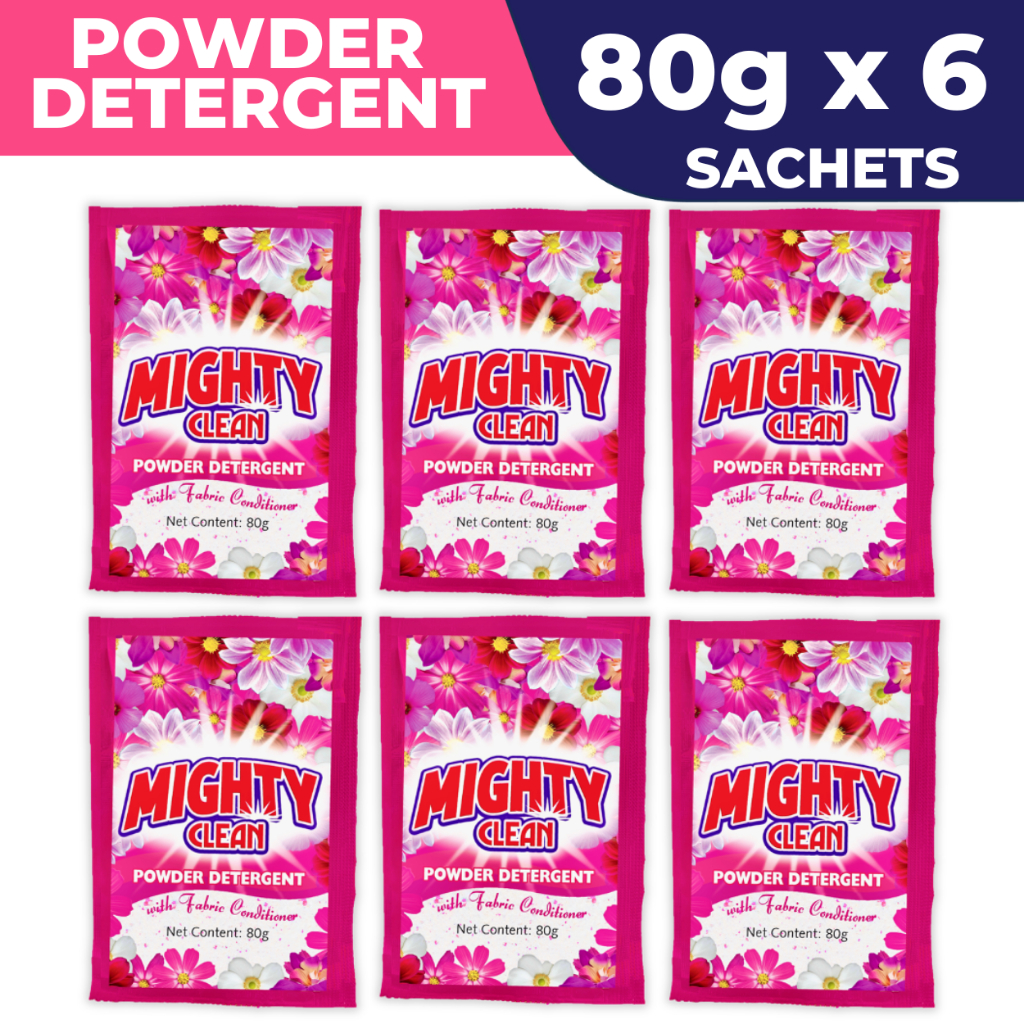 Mighty Clean Detergent Powder Floral Blossom - Powder (Pink) 80 GRAMS ...