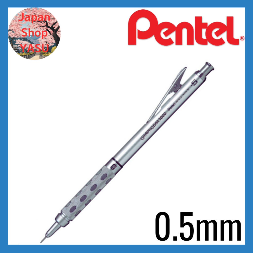 Pentel Mechanical Pencil Graf-Gear 1000 PG1015 0.5mm Silver 【Direct ...