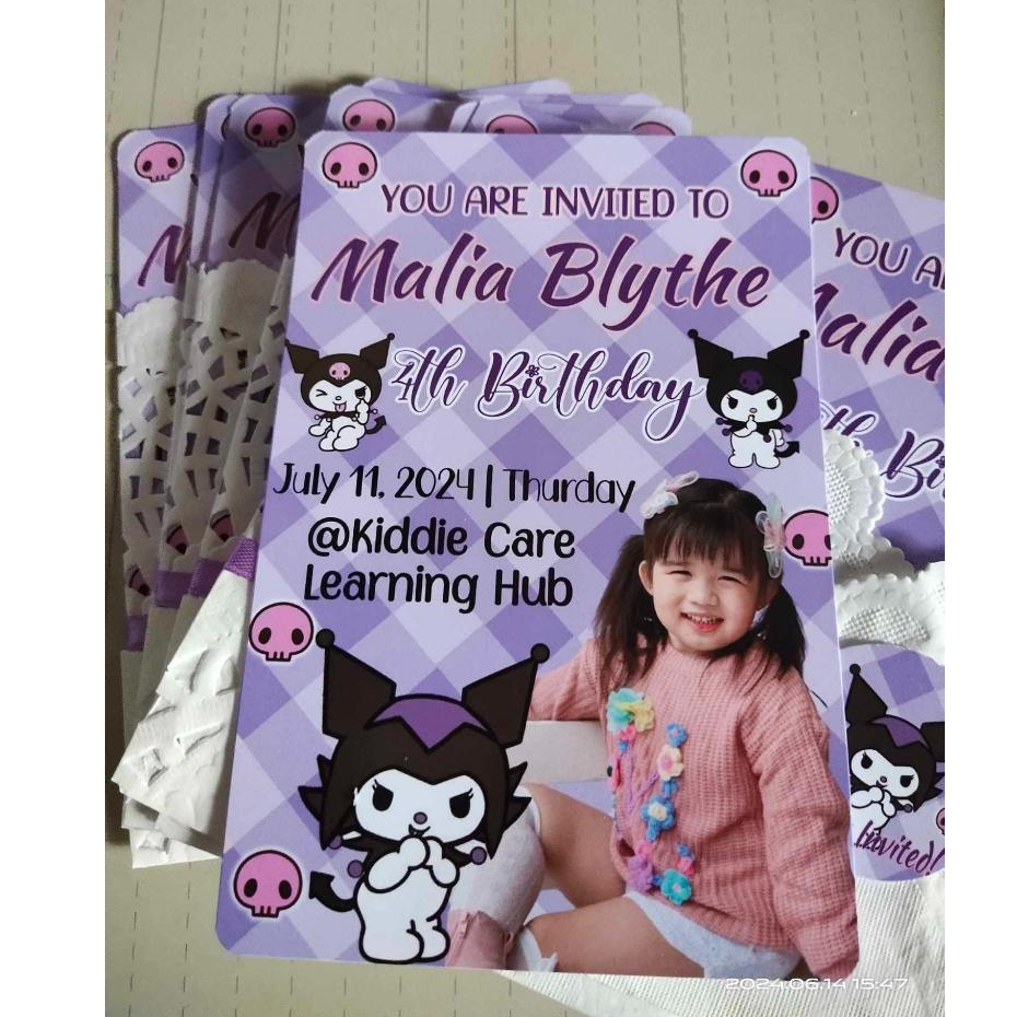 KUROMI | MY MELODY | POMPOMPURIN | CINNAMOROLL INVITATION FREE LAYOUT ...