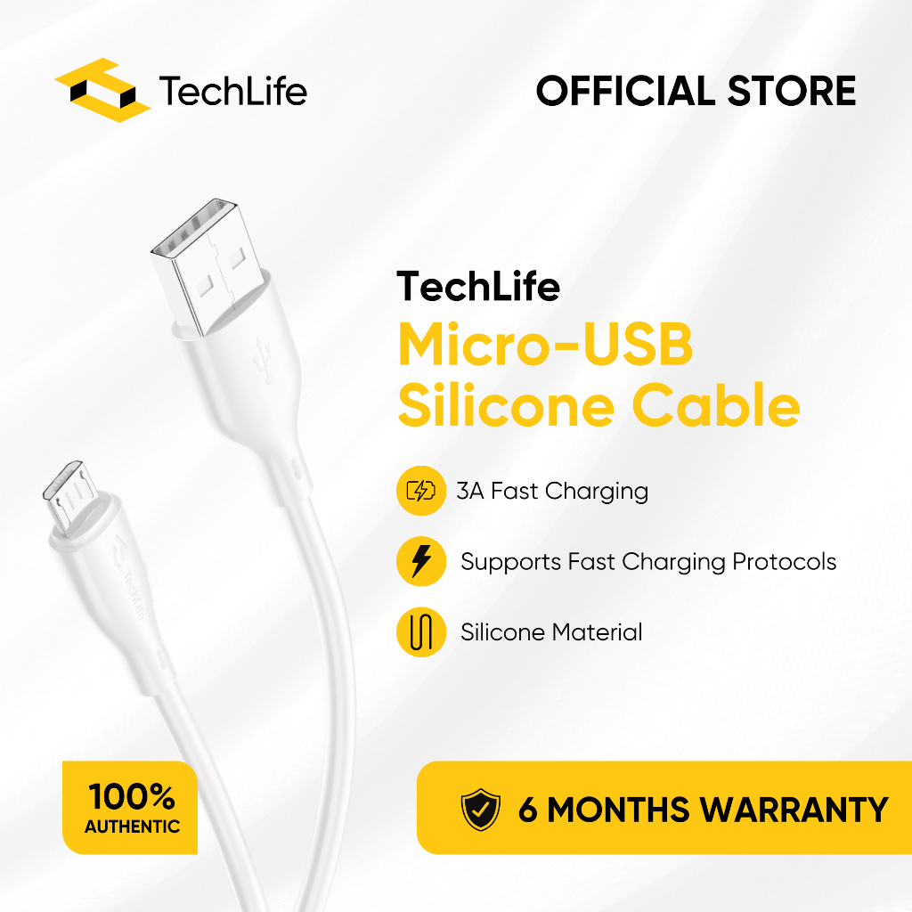 TechLife Micro-USB Cable | Supports Fast Charging Protocols | 3A Fast ...