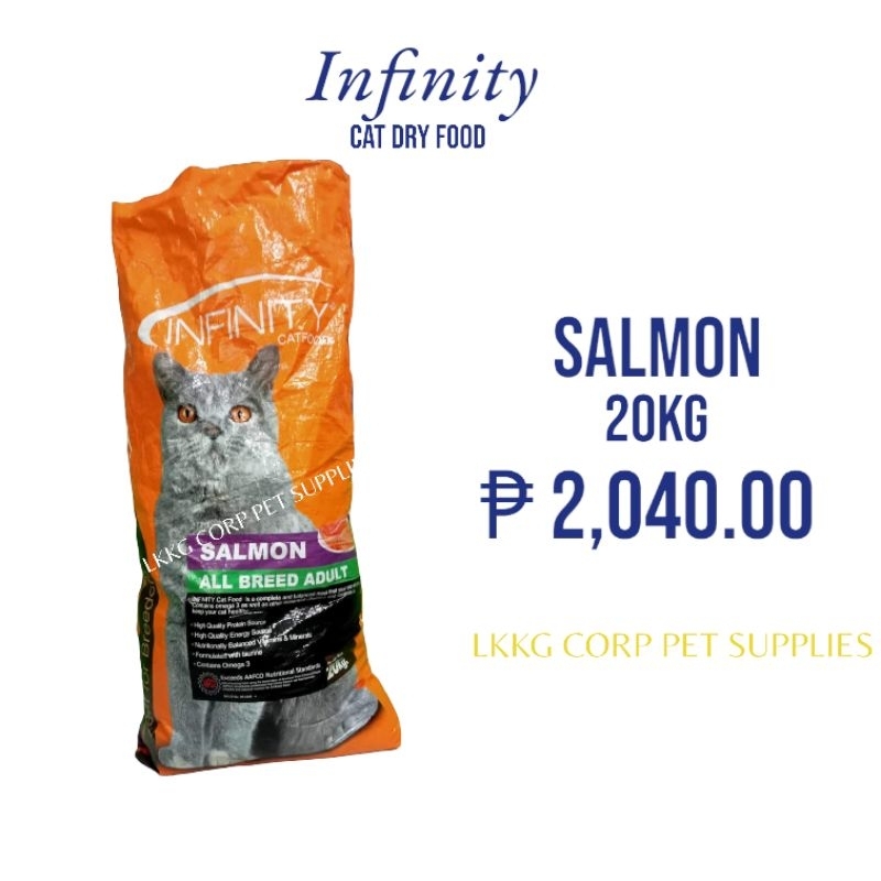 Infinity Cat Dry Food 20kg (Salmon & Ocean Fish Flavors) | Shopee ...