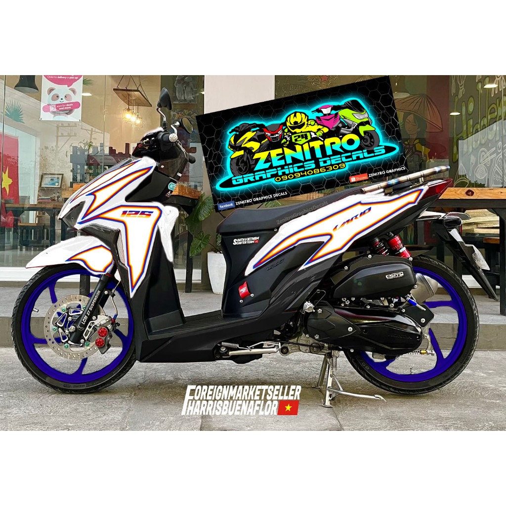 TITANIUM VARIO DECALS FOR CLICK V2 ONLY (ZENITRO GRAPHICS DECALS ...