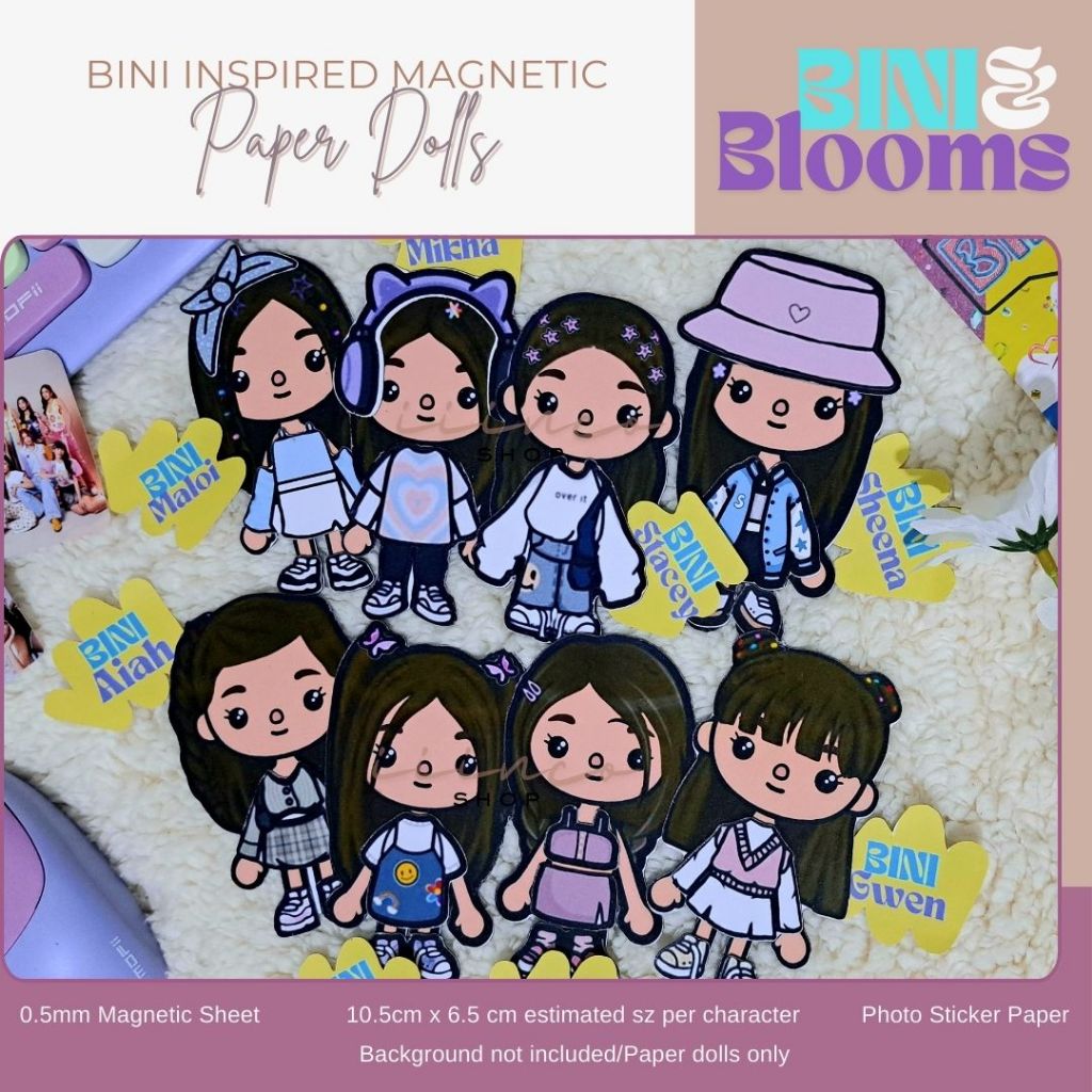 IIINCO Toca Boca Paper Doll,Toys for Kids Girls,Educational Toy BINI ...
