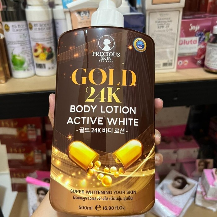PRECIOUS 24K GOLD BODY LOTION ACTIVE WHITE FROM THAILAND | Shopee ...