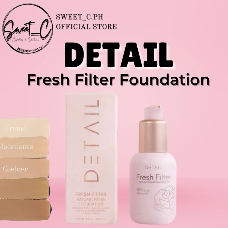 Detail Cosmetics Fresh Filter Finish Foundation | Shopee Philippines