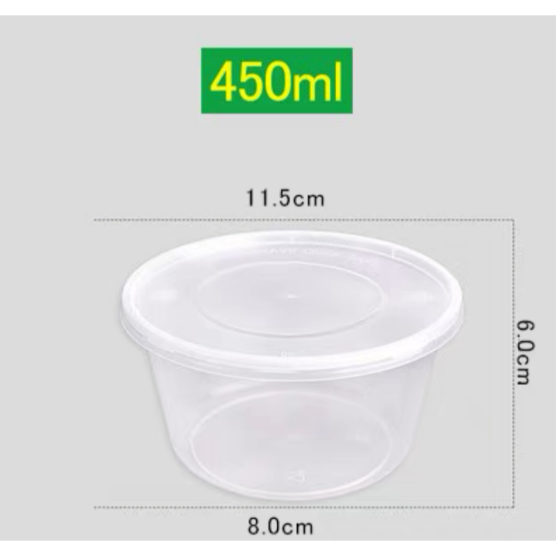 Sold per Box - Microwavable Plastic Container ( circle/round ) With Lid ...
