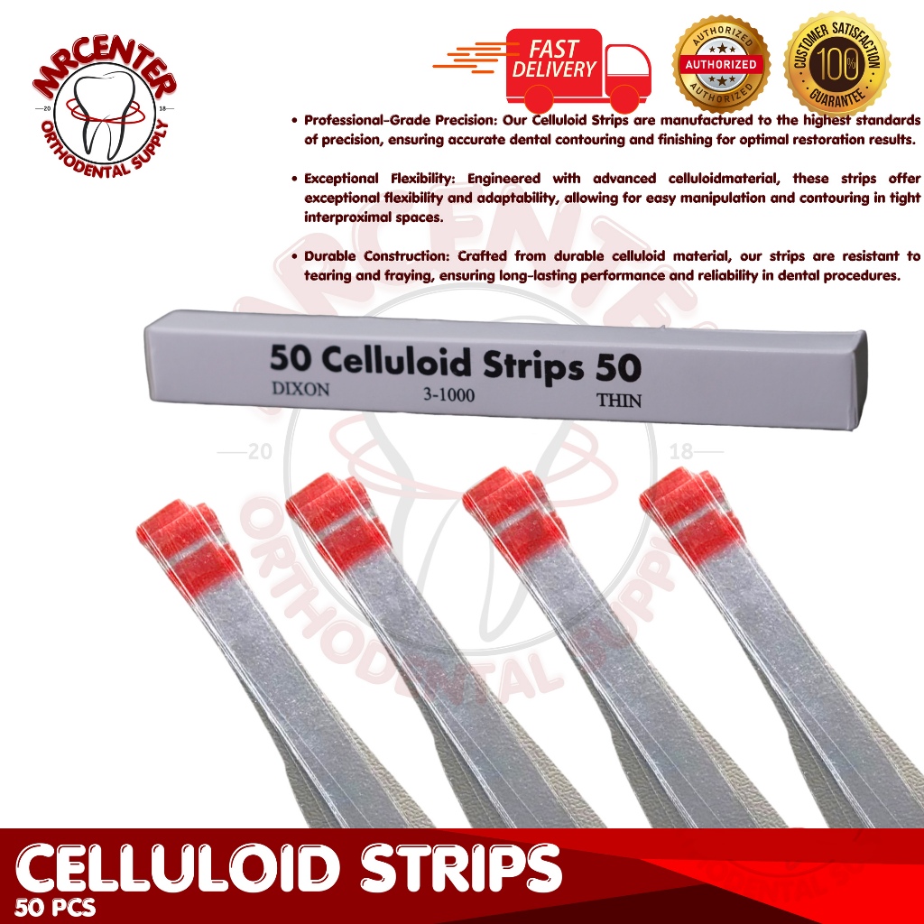 Perfect Precision with Celluloid Strips Dental (50pcs/box) | Shopee ...