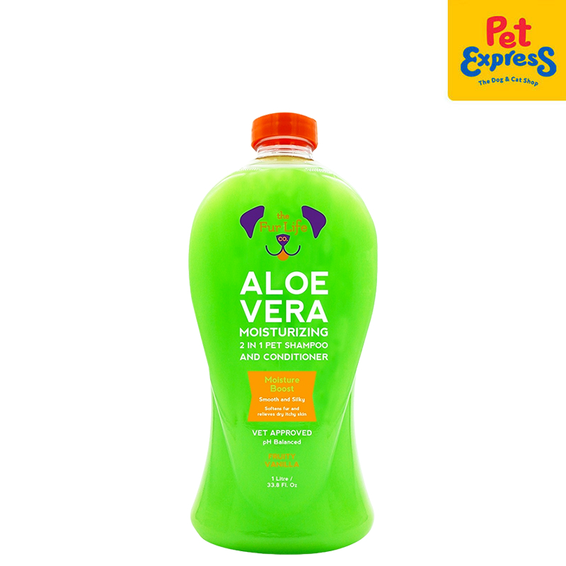 The Fur Life Aloe Vera Moisturizing 2-in-1 Pet Shampoo and Conditioner ...