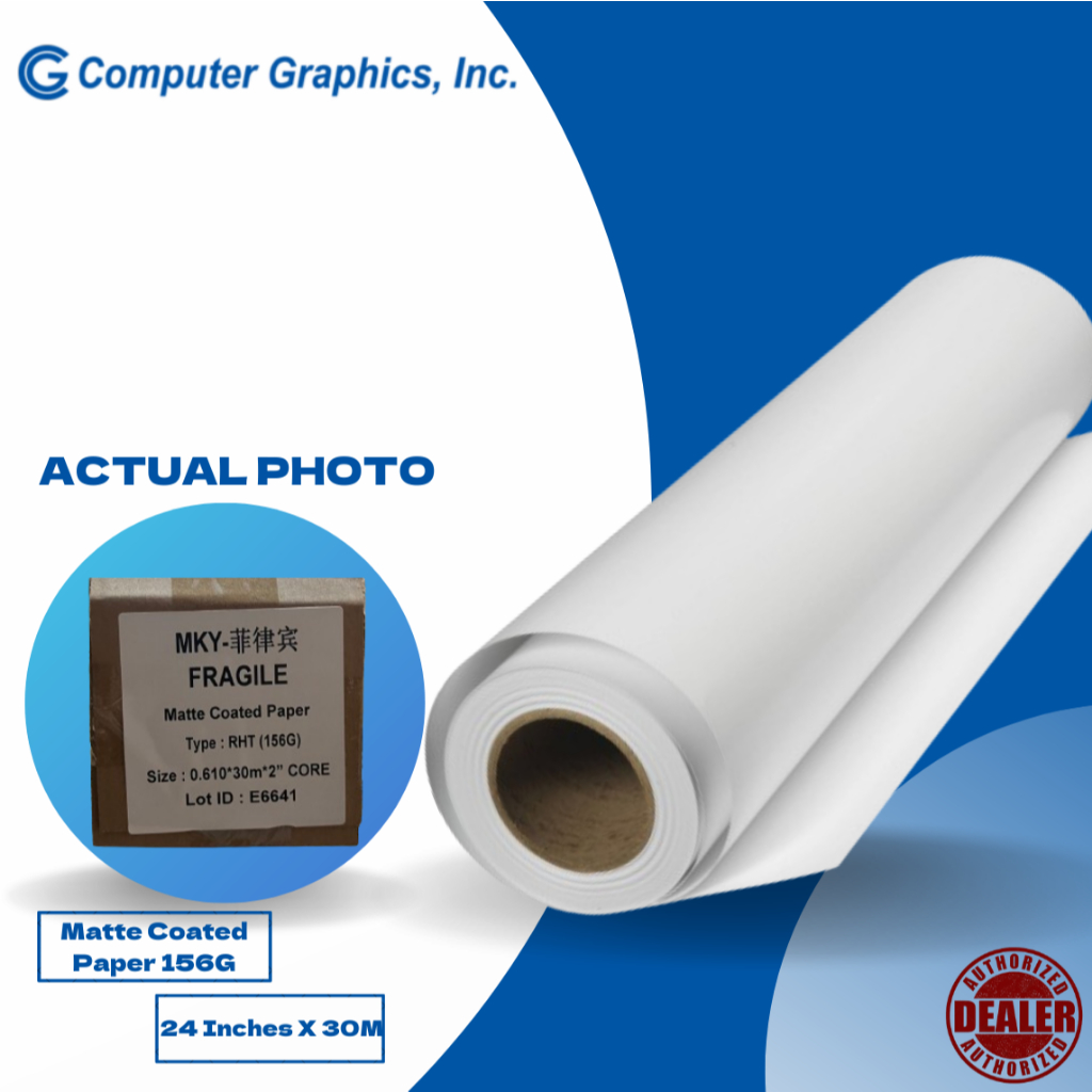 Matte Coated Paper 156G 24 Inches X 30M | Shopee Philippines