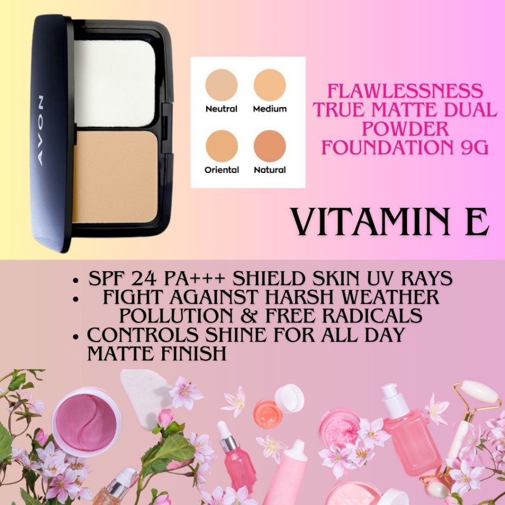 FLAWLESS TRUE MATTE DUAL POWDER FOUNDATION 9G | Shopee Philippines