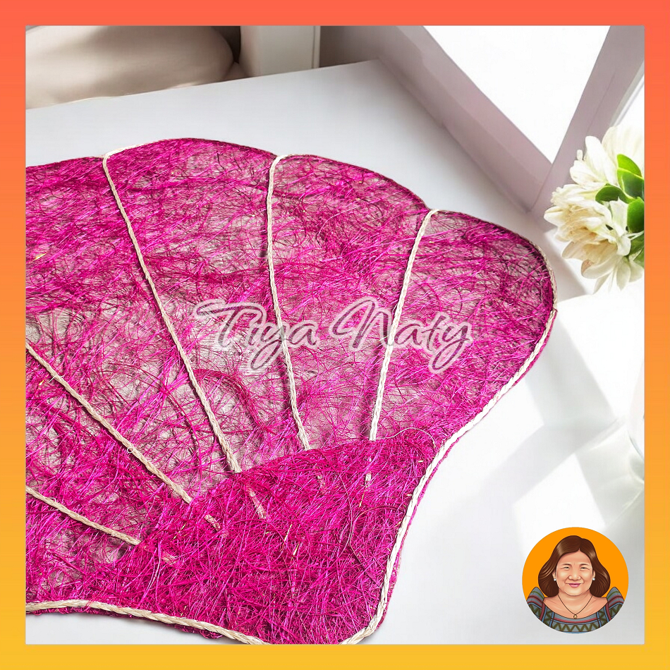 TIYA NATY Burlap Ready-made Flower Wrap Mat Sinamay Sheet Abaca DIY ...