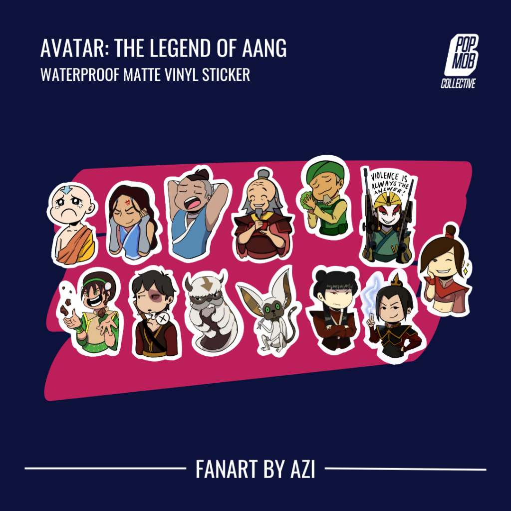 Avatar: The Legend of Aang Waterproof Matte Vinyl Fan-made Sticker ...
