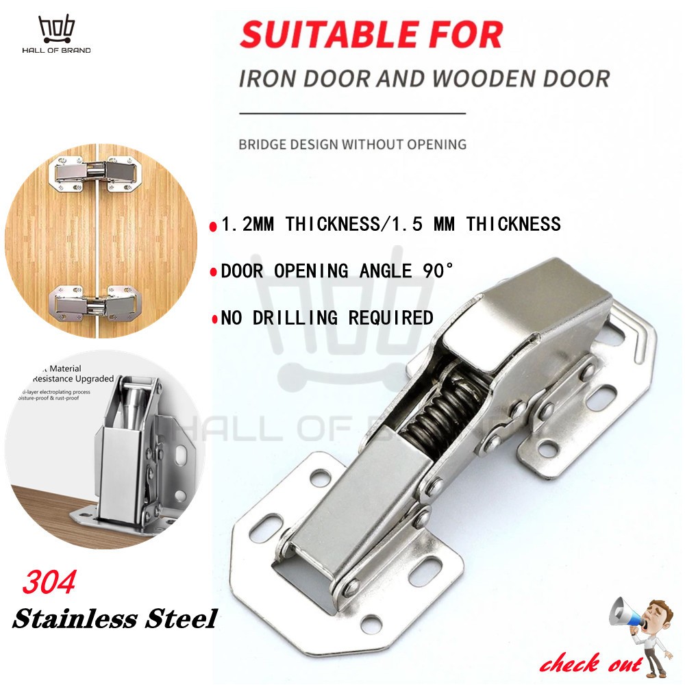 2pcs 90 Degree Hinges Concealed Cabinet Hinges No-Drilling Hinges ...
