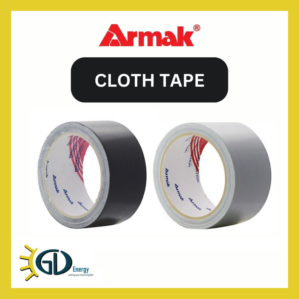 Original Armak Cloth Duct Tape 48mm x 25m Black and Silver Gray ...