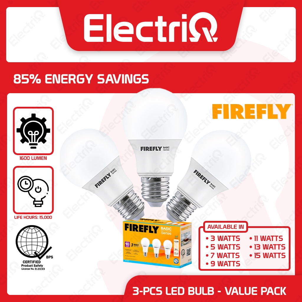 Electriq l Firefly Basic Series 3 Watts to 15Watts Daylight 3-pcs LED ...