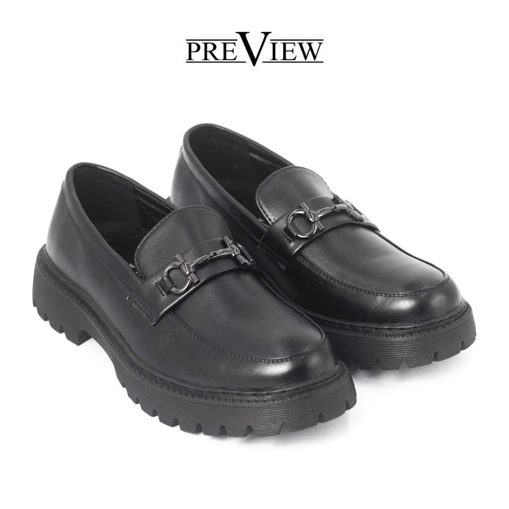 Preview Alfred Chunky Loafers Black Buckle for Men | Shopee Philippines