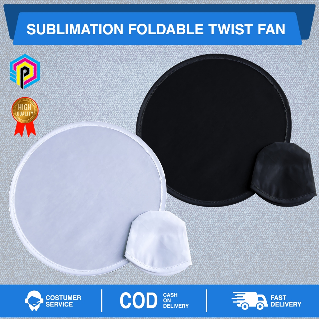 Sublimation Foldable Fan Twisted Fan Printable White Fan Polyester ...