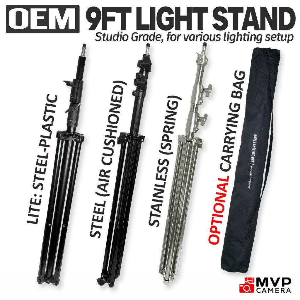 GENERIC Heavy Duty 9 feet ft 280cm Studio Grade Light Stainless Steel ...