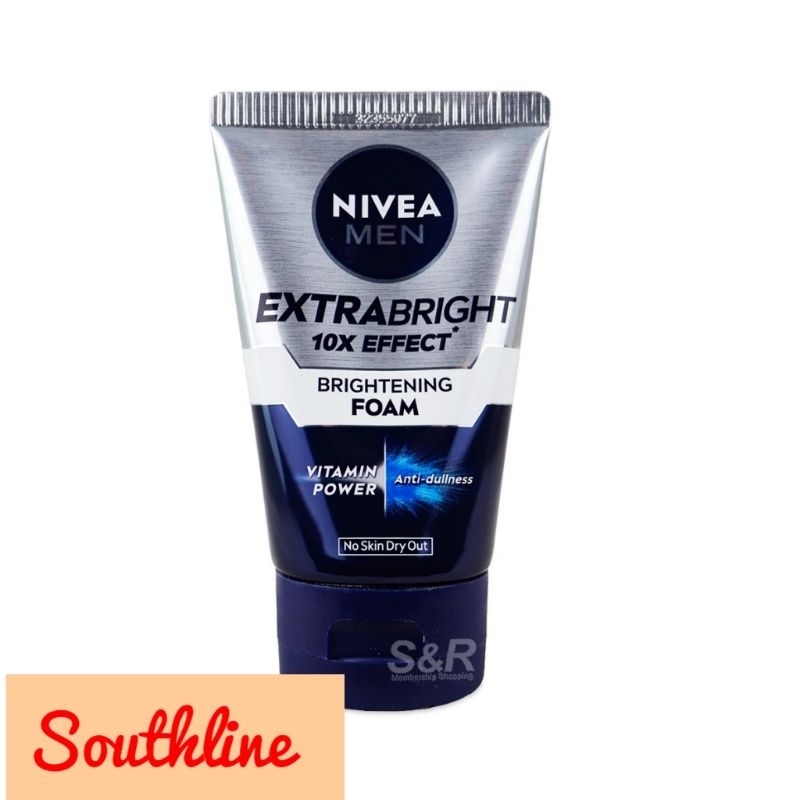 NIVEA MEN Extra Bright Anti Dark Spot Foam 10x Effect 100g | Shopee Philippines