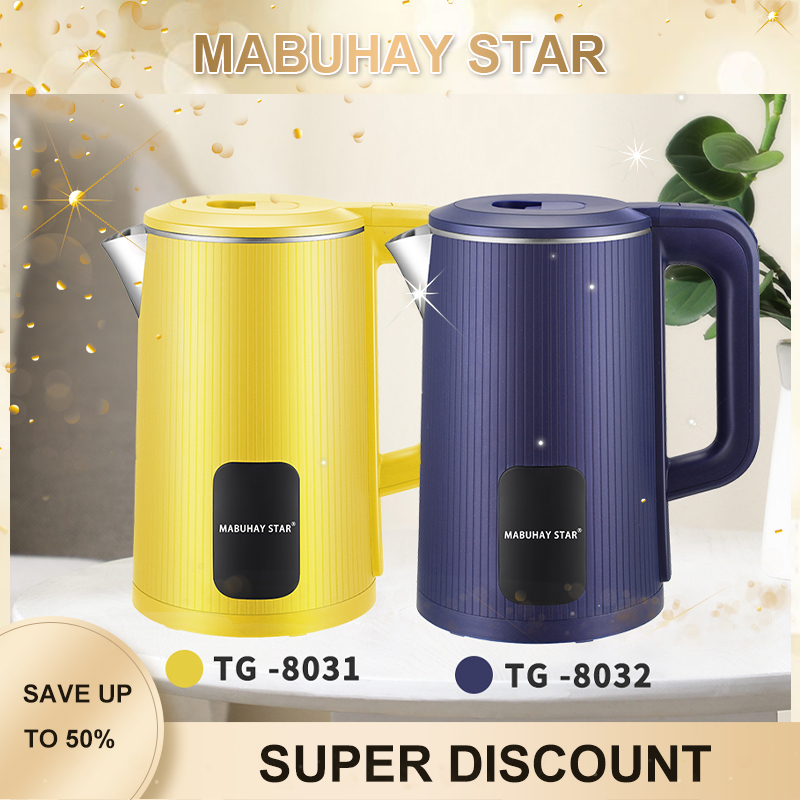 COD MABUHAY STAR 1.8L 1500W ELECTRIC KETTLE/201 STAINLESS STEEL/HOT ...