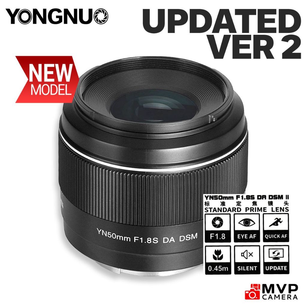 YONGNUO YN 50mm f1.8S DSM V1 V2 Autofocus AF Portrait Prime Lens for ...